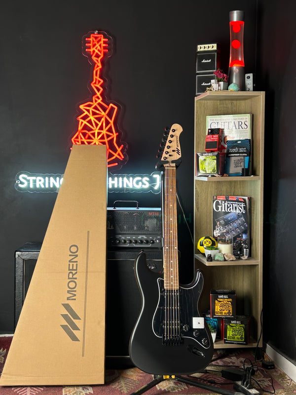 * Brand New * Moreno ST-100 HSS Electric Guitar + free bag and cable ...